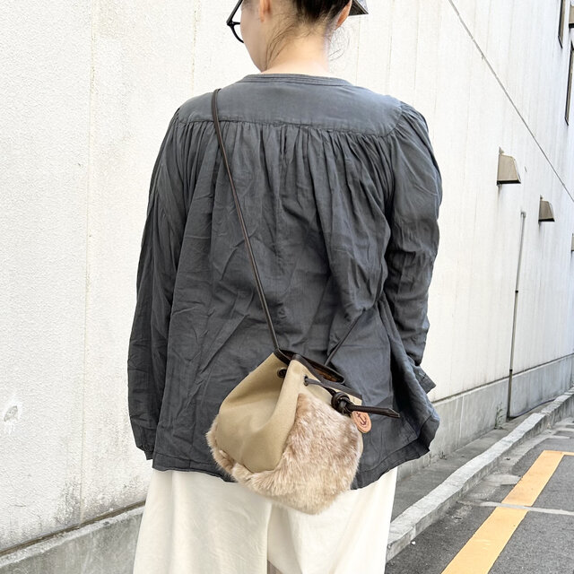 swing:バンビ×マッシュルーム（高島帆布×エコファー2wayバッグ）受注製作 | iichi 日々の暮らしを心地よくするハンドメイドやアンティークのマーケットプレイス