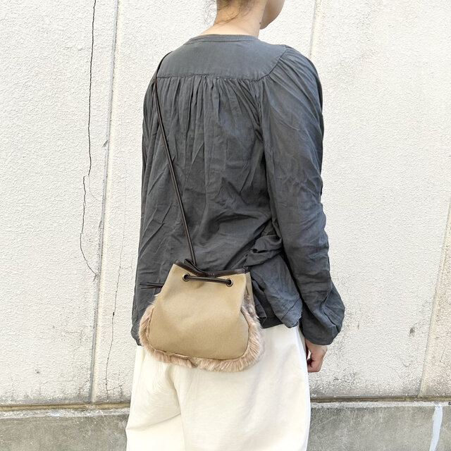 swing:バンビ×マッシュルーム（高島帆布×エコファー2wayバッグ）受注製作 | iichi 日々の暮らしを心地よくするハンドメイドやアンティークのマーケットプレイス