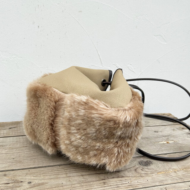 swing:バンビ×マッシュルーム（高島帆布×エコファー2wayバッグ）受注製作 | iichi 日々の暮らしを心地よくするハンドメイドやアンティークのマーケットプレイス