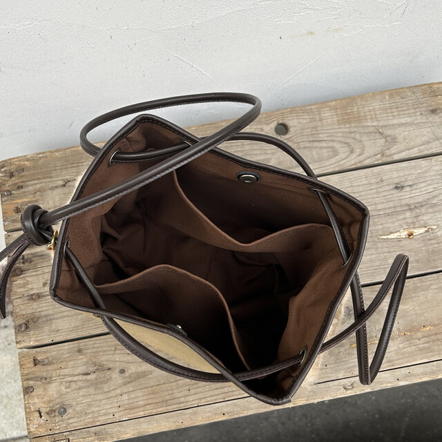 swing:バンビ×マッシュルーム（高島帆布×エコファー2wayバッグ）受注製作 | iichi 日々の暮らしを心地よくするハンドメイドやアンティークのマーケットプレイス