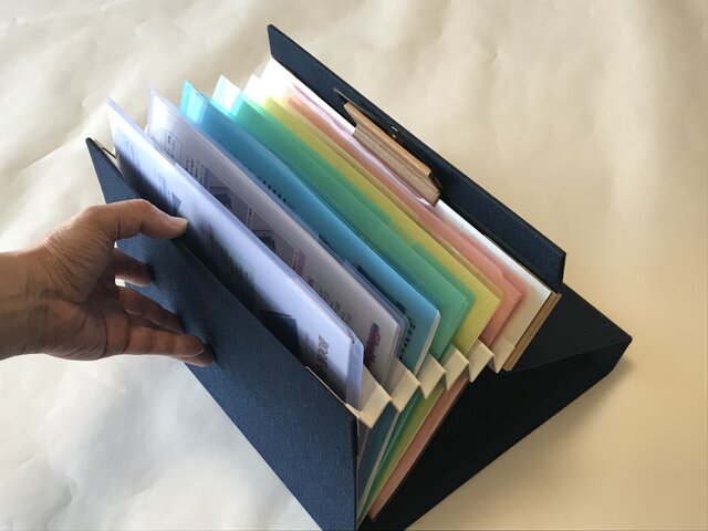 変形させて使える3WAYケースファイルケース／ウォールラック／デスクボックスになる変形3WAYケース／ラダーケース 紺 | iichi 日々の暮らしを心地よくするハンドメイドやアンティークの ...