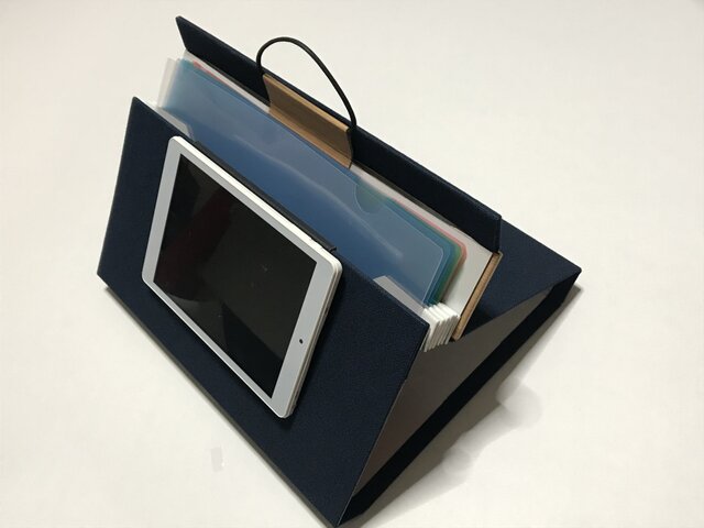 変形させて使える3WAYケースファイルケース／ウォールラック／デスクボックスになる変形3WAYケース／ラダーケース 紺 | iichi 日々の暮らしを心地よくするハンドメイドやアンティークの ...