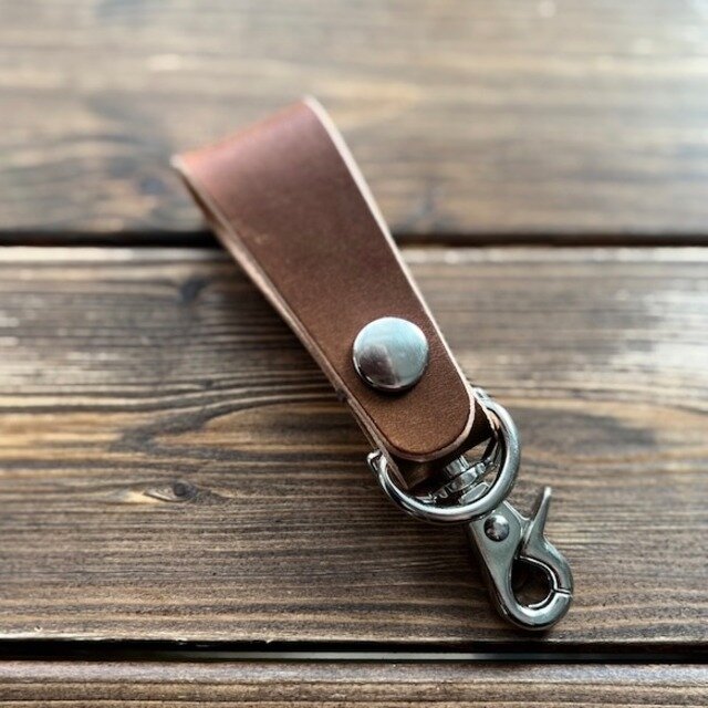 【Belt Loop 丘染めBrown ニッケルフック】 | iichi 日々の暮らしを心地よくするハンドメイドやアンティークのマーケットプレイス
