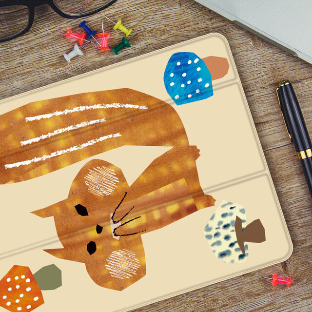 リス と キノコ iPad pro iPad air iPad mini 2 5 6 9 10 11 iPadケース | iichi 日々の暮らしを心地よくするハンドメイドやアンティークの ...