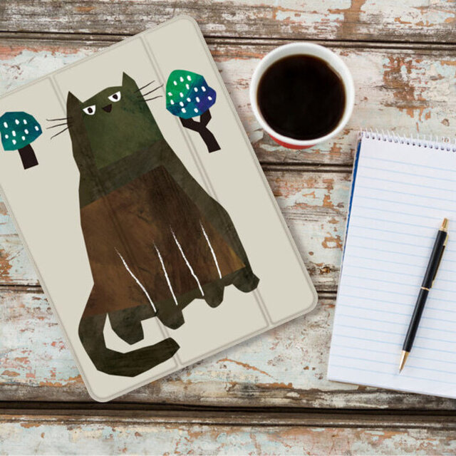 ネコ iPad pro iPad air iPad mini 2 5 6 9 10 11 ペン収納 iPadケース | iichi 日々の暮らしを心地よくするハンドメイドやアンティークの ...