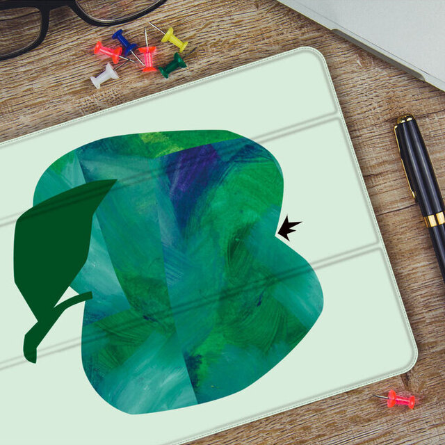 青 リンゴ iPad pro iPad air iPad mini 2 5 6 9 10 11 ペン収納 iPadケース | iichi 日々の暮らしを心地よくするハンドメイドやアンティークの ...