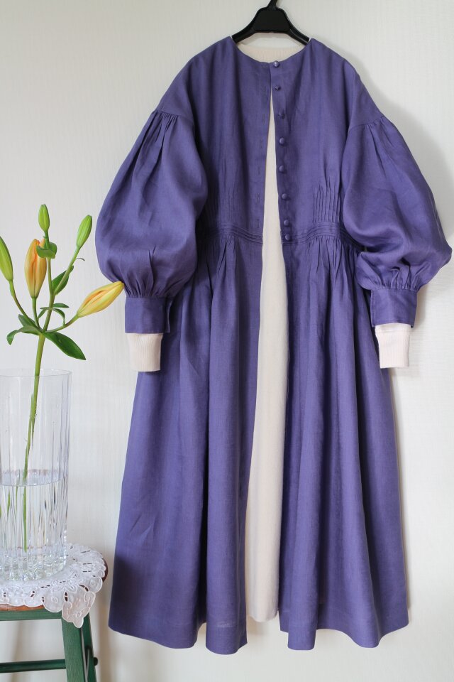 一枚限定★国産40番手フレンチリネン100％ 2way 羽織ロングワンピース★ | iichi 日々の暮らしを心地よくするハンドメイドやアンティークのマーケットプレイス