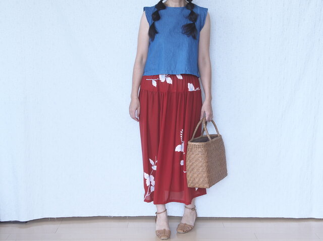 ティアードスカート | iichi 日々の暮らしを心地よくするハンドメイドやアンティークのマーケットプレイス