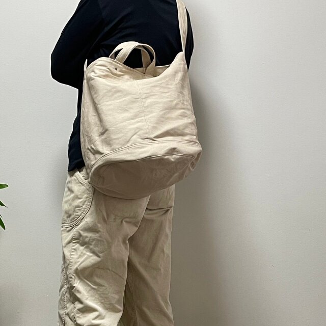 BUCKET - 2WAY（11号帆布/エクリュ） | iichi 日々の暮らしを心地よくするハンドメイドやアンティークのマーケットプレイス