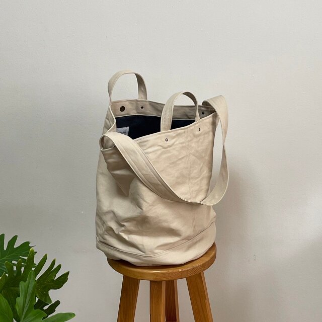 BUCKET - 2WAY（11号帆布/エクリュ） | iichi 日々の暮らしを心地よくするハンドメイドやアンティークのマーケットプレイス
