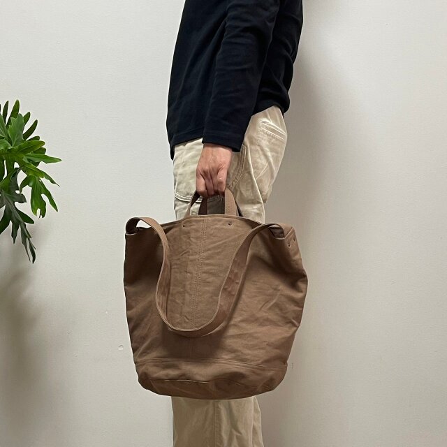 BUCKET - 2WAY（11号帆布/茶） | iichi 日々の暮らしを心地よくするハンドメイドやアンティークのマーケットプレイス