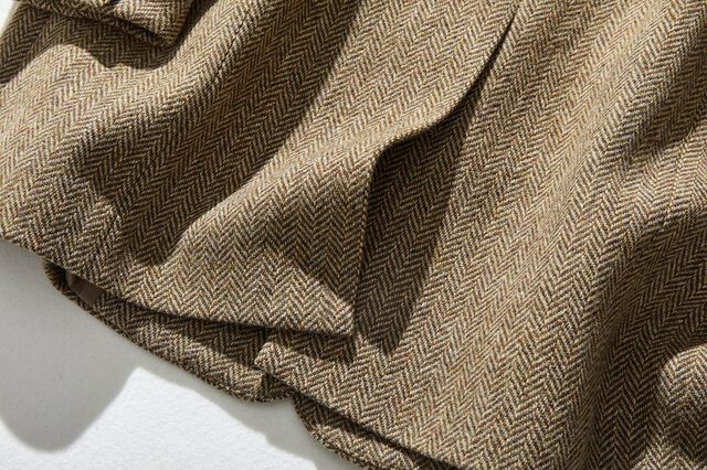 アレンジ楽しむヘリボンー柄のダブルジャケット ウール混 裏地付き 230929-1 | iichi 日々の暮らしを心地よくするハンドメイドやアンティークのマーケットプレイス