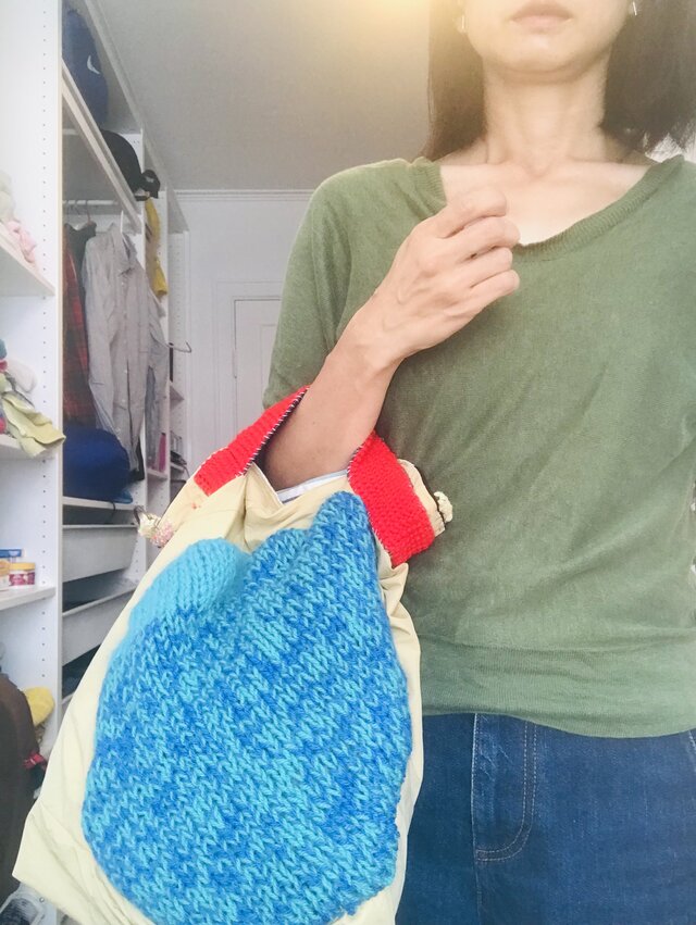 Bag 手縫いのバッグ 布製 スローファッション ハンドメイド 1887 | iichi 日々の暮らしを心地よくするハンドメイドやアンティークのマーケットプレイス