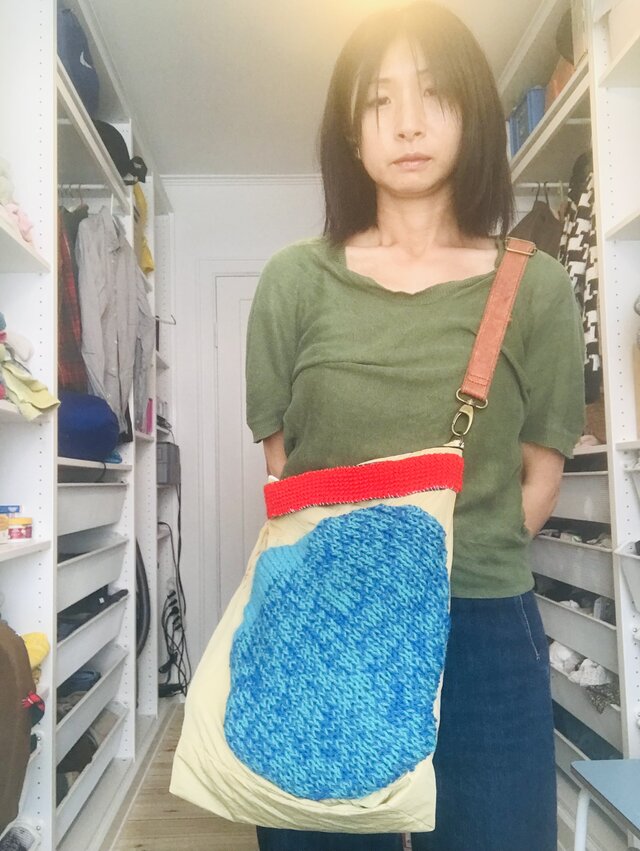 Bag 手縫いのバッグ 布製 スローファッション ハンドメイド 1887 | iichi 日々の暮らしを心地よくするハンドメイドやアンティークのマーケットプレイス