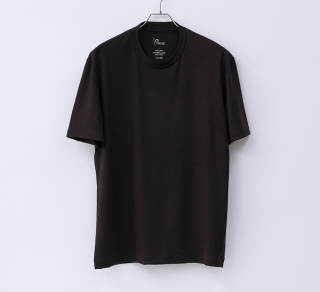 【ユニセックス】C BASIC ウール100％半袖Tシャツ (601ダークブラウン LLサイズ) | iichi 日々の暮らしを心地よくするハンドメイドやアンティークのマーケットプレイス