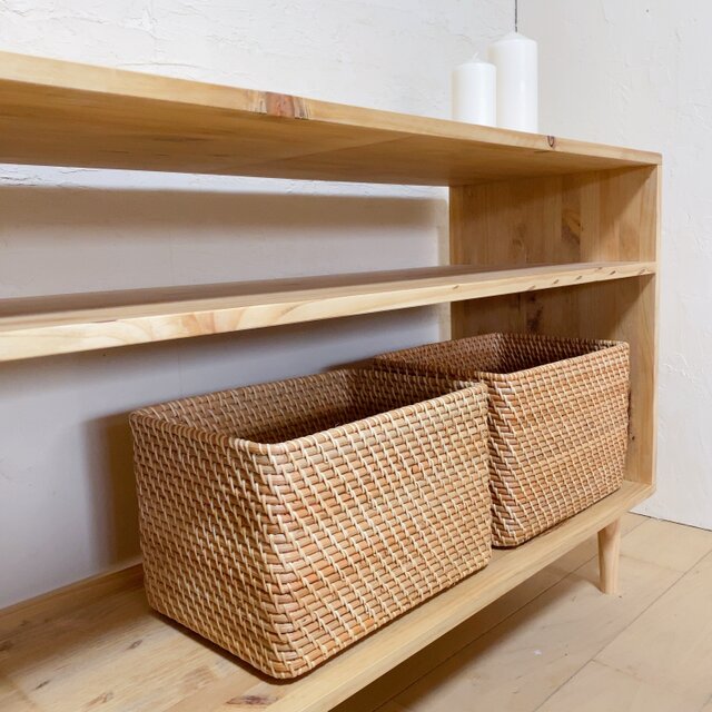 na 279. ローボード テレビボード テレビ台 ナチュラル おしゃれ 韓国風 シンプル 脚付き | iichi 日々の暮らしを心地よくするハンドメイドやアンティークのマーケットプレイス