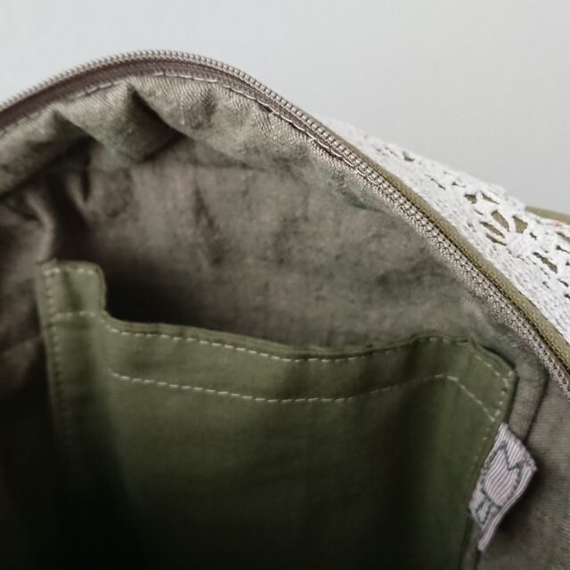 FRANCE ANTIQUE LACE POCHETTE [GREEN] | iichi 日々の暮らしを心地よくするハンドメイドやアンティークのマーケットプレイス