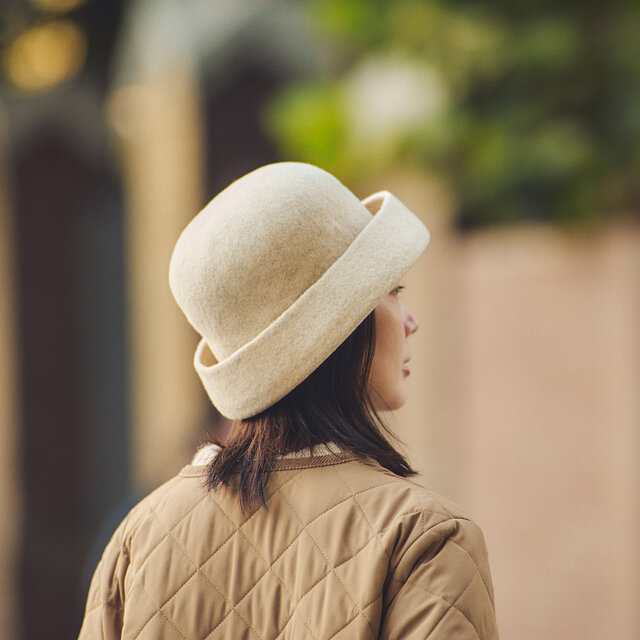 MARA マーラ エッジアップセーラーハット YOKOI BERET テラコッタ [YO-BR011-TC] | iichi 日々の暮らしを心地よくするハンドメイドやアンティークのマーケットプレイス