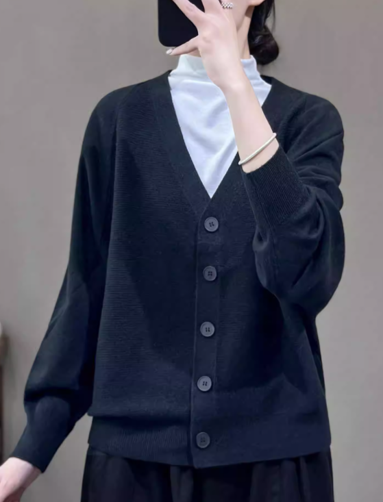 初秋 全9色 ニットカーディガン.ブラウス.ニットセーター ゆったり カジュアルコート | iichi 日々の暮らしを心地よくするハンドメイドやアンティークのマーケットプレイス