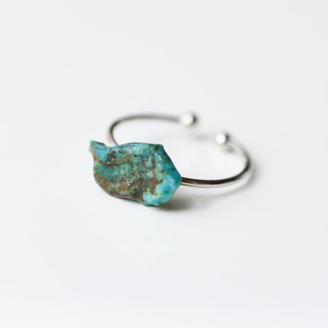 【一点物】 ターコイズ リング 指輪 フリーサイズ 原石 鉱物 天然石 アクセサリー パワーストーン (No.2478) | iichi 日々 ...
