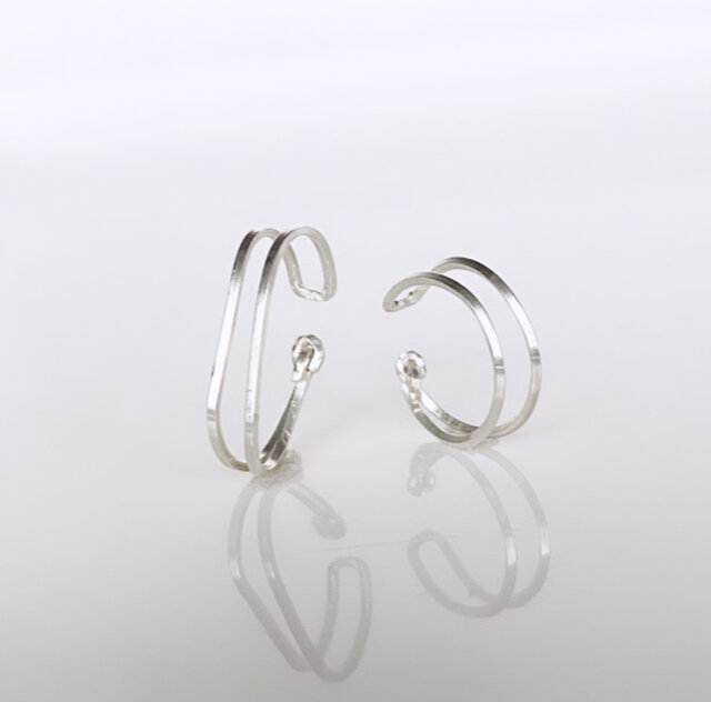 Fit イヤーカフ 2連 2点セット silver925 | iichi 日々の暮らしを心地よくするハンドメイドやアンティークのマーケットプレイス