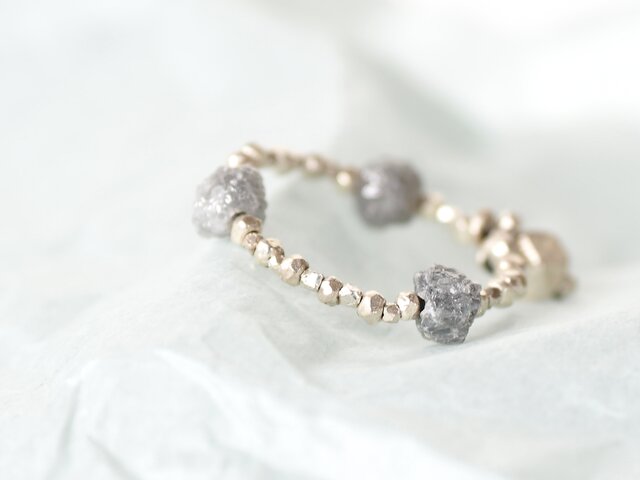 'rough Diamond' silver beads ring | iichi 日々の暮らしを心地よくするハンドメイドやアンティークのマーケットプレイス