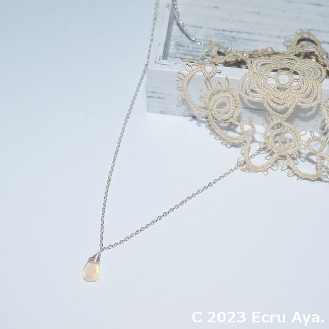 *林檎*宝石質エチオピア産プレシャスオパールAAAのネックレス | iichi 日々の暮らしを心地よくするハンドメイドやアンティークのマーケットプレイス