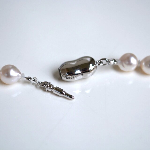 ★あこやパールのシンプルネックレス＊ホワイト＊43cm＊6mm★送料無料♪C | iichi 日々の暮らしを心地よくするハンドメイドやアンティークのマーケットプレイス