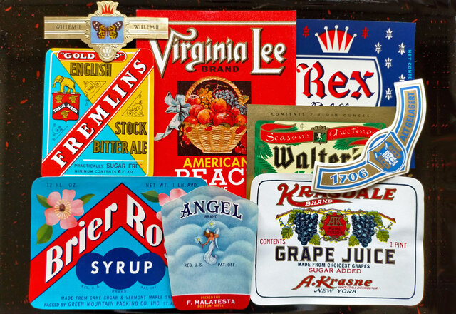 Vintageコラージュラベルセット【K】U.S.A. DA-CO118 | iichi 日々の暮らしを心地よくするハンドメイドやアンティークのマーケットプレイス