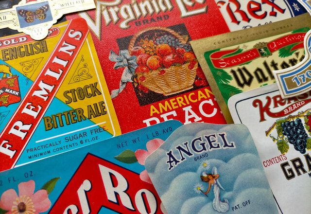 Vintageコラージュラベルセット【K】U.S.A. DA-CO118 | iichi 日々の暮らしを心地よくするハンドメイドやアンティークのマーケットプレイス