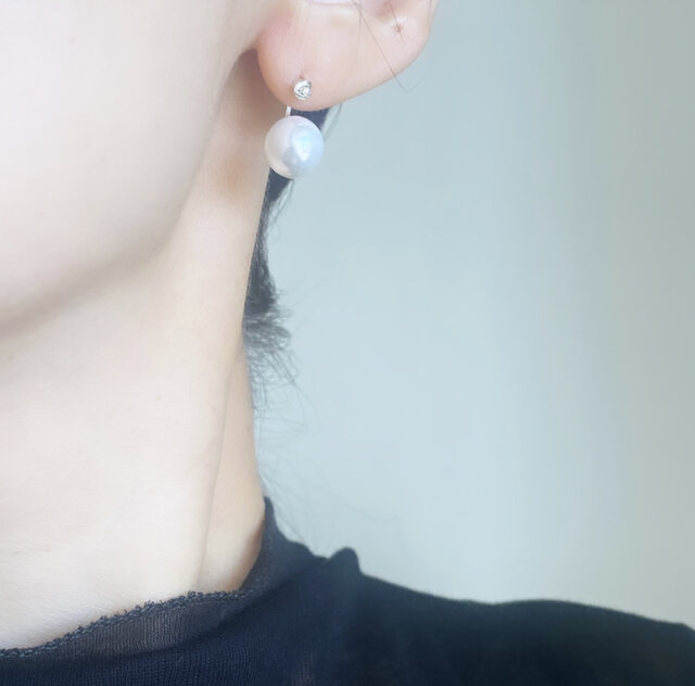 silver925 Nuts ピアス パールキャッチ | iichi 日々の暮らしを心地よくするハンドメイドやアンティークのマーケットプレイス