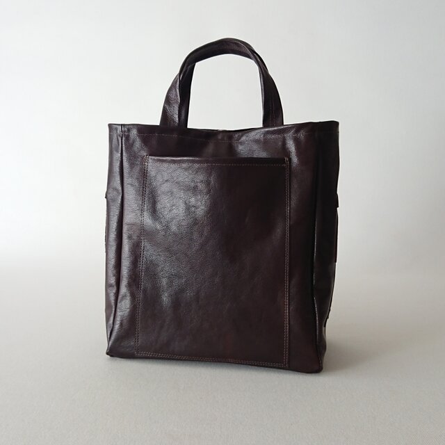 annco leather tote [dark brown] | iichi 日々の暮らしを心地よくするハンドメイドやアンティークのマーケットプレイス