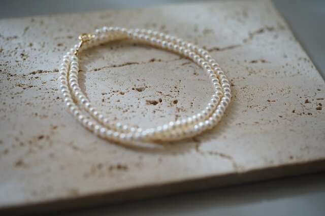 【seasons】18Kベビーパールプリンセスネックレス | iichi 日々の暮らしを心地よくするハンドメイドやアンティークのマーケットプレイス