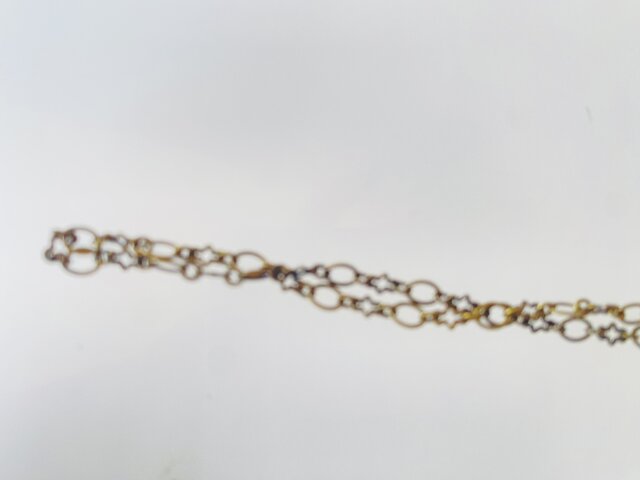 【ロングネックレス】金古美・スター☆・デザイン・ダブルチェーンシンブル♪ | iichi 日々の暮らしを心地よくするハンドメイドやアンティークのマーケットプレイス