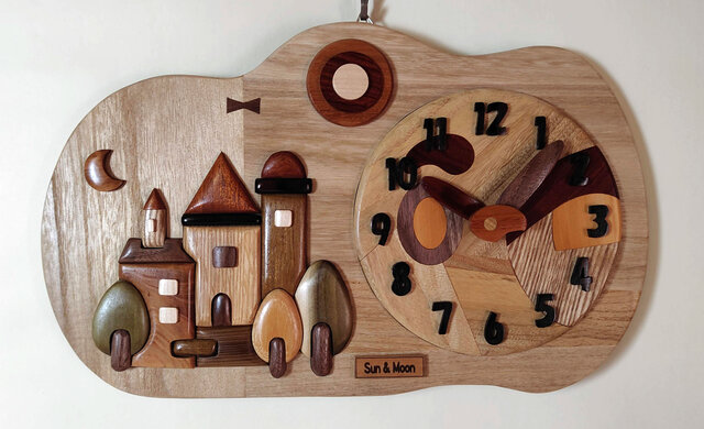 時計 太陽と月 | iichi 日々の暮らしを心地よくするハンドメイドやアンティークのマーケットプレイス