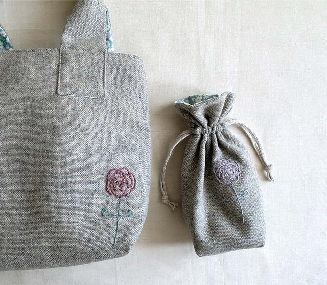 woolと薔薇のPetit袋 | iichi 日々の暮らしを心地よくするハンドメイドやアンティークのマーケットプレイス