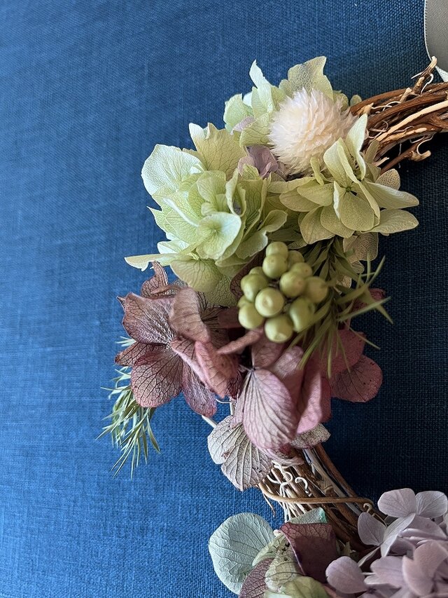 Grass flowers / グラスフラワーズ リースⓈ | iichi 日々の暮らしを心地よくするハンドメイドやアンティークのマーケットプレイス