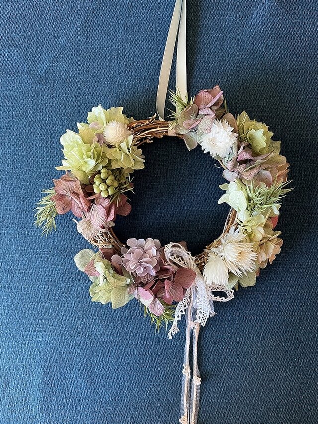 Grass flowers / グラスフラワーズ リースⓈ | iichi 日々の暮らしを心地よくするハンドメイドやアンティークのマーケットプレイス