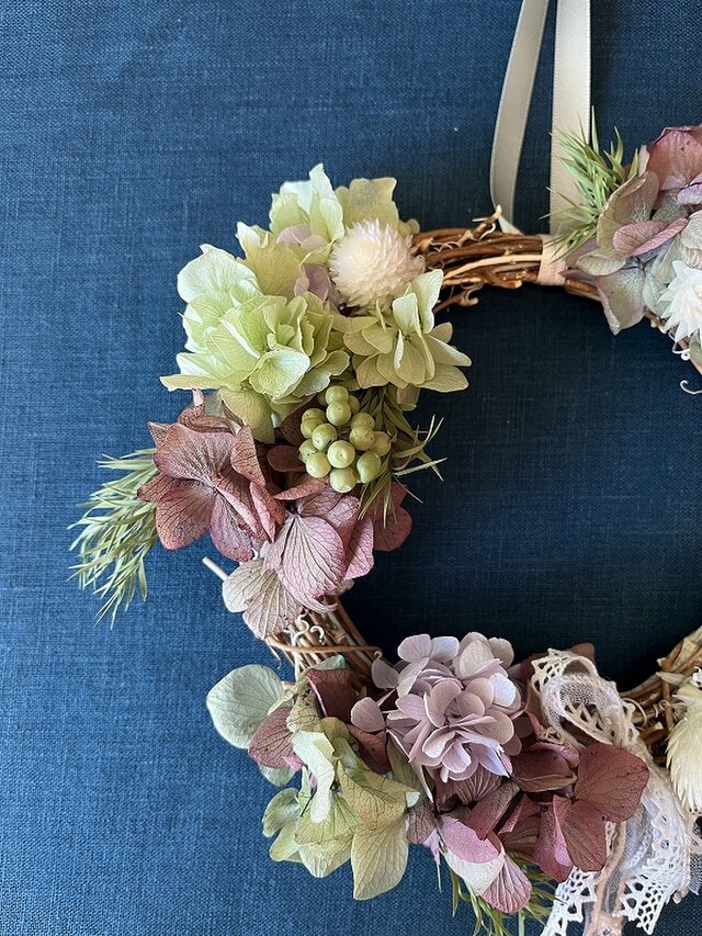 Grass flowers / グラスフラワーズ リースⓈ | iichi 日々の暮らしを心地よくするハンドメイドやアンティークのマーケットプレイス