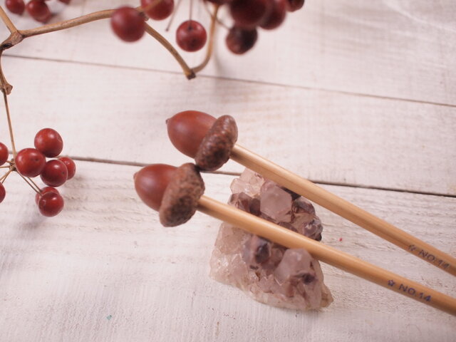 14号編み針 どんぐりの編み針 短め No.50 | iichi 日々の暮らしを心地よくするハンドメイドやアンティークのマーケットプレイス