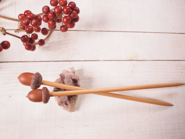 14号編み針 どんぐりの編み針 短め No.52 | iichi 日々の暮らしを心地よくするハンドメイドやアンティークのマーケットプレイス