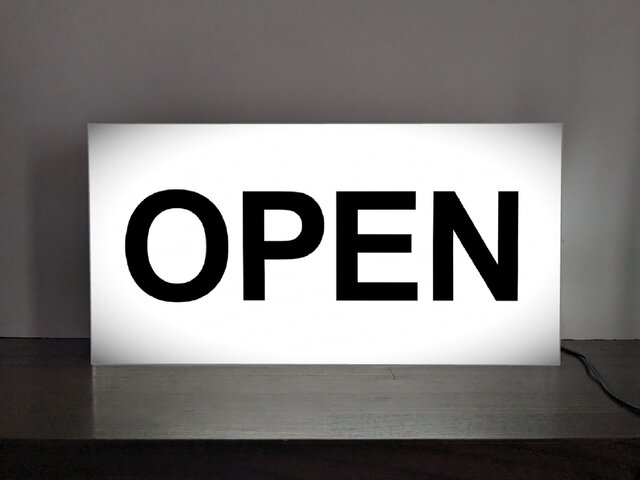 【Lサイズ 文字変更無料】OPEN オープン 営業中 開店 ウェルカムボード 店舗 照明 看板 置物 雑貨 ライトBOX | iichi 日々の暮らしを心地よくするハンドメイドやアンティークの ...