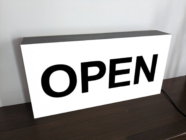 【Lサイズ 文字変更無料】OPEN オープン 営業中 開店 ウェルカムボード 店舗 照明 看板 置物 雑貨 ライトBOX | iichi 日々の暮らしを心地よくするハンドメイドやアンティークの ...