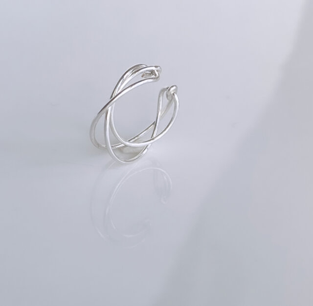 silver filled diagonal slim イヤーカフ イヤカフ 3連 | iichi 日々の暮らしを心地よくするハンドメイドやアンティークのマーケットプレイス