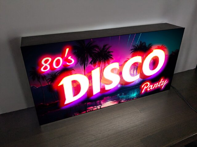 【Lサイズ】80'S 90'S ディスコ ダンスパーティー クラブ ユーロビート 昭和レトロ 看板 置物 雑貨 ライトBOX | iichi 日々の暮らしを心地よくするハンドメイドや ...