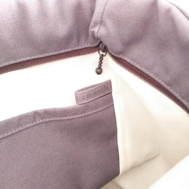 ダブルファスナー開閉 2wayトートバッグ／グレー／A4対応 | iichi 日々の暮らしを心地よくするハンドメイドやアンティークのマーケットプレイス