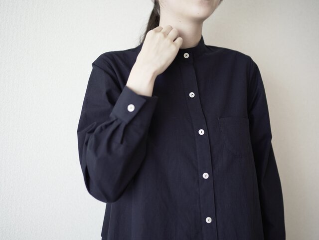 スタンドカラーワンピース 長袖 No.278 | iichi 日々の暮らしを心地よくするハンドメイドやアンティークのマーケットプレイス