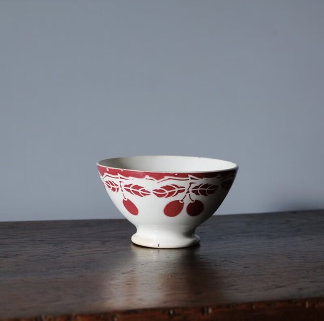 バドンヴィレ カフェオレ ボウル フランス アンティーク050669 | iichi 日々の暮らしを心地よくするハンドメイドやアンティークのマーケットプレイス