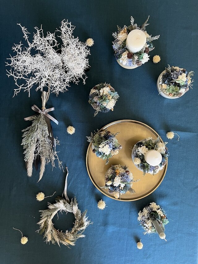 2023 Christmas 「Snow / スノー 」 リースⓈ | iichi 日々の暮らしを心地よくするハンドメイドやアンティークのマーケットプレイス