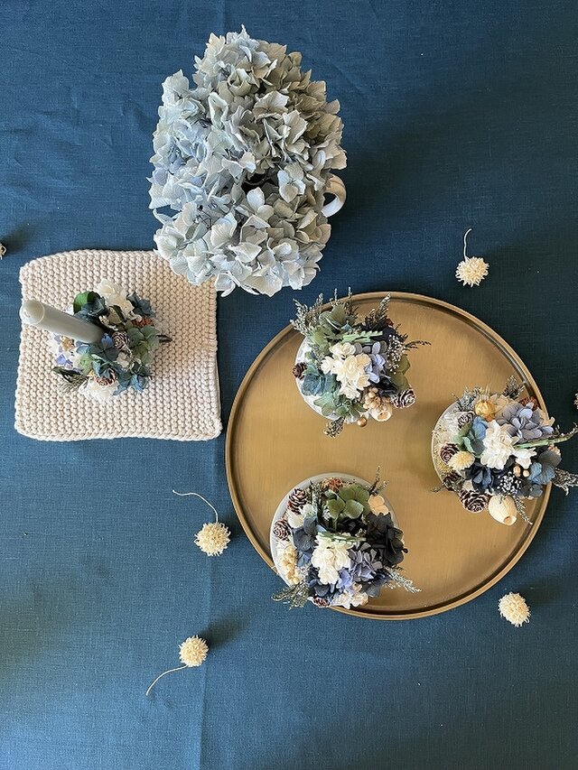 2023 Christmas 「Snow / スノー」 ポットアレンジ S | iichi 日々の暮らしを心地よくするハンドメイドやアンティークのマーケットプレイス